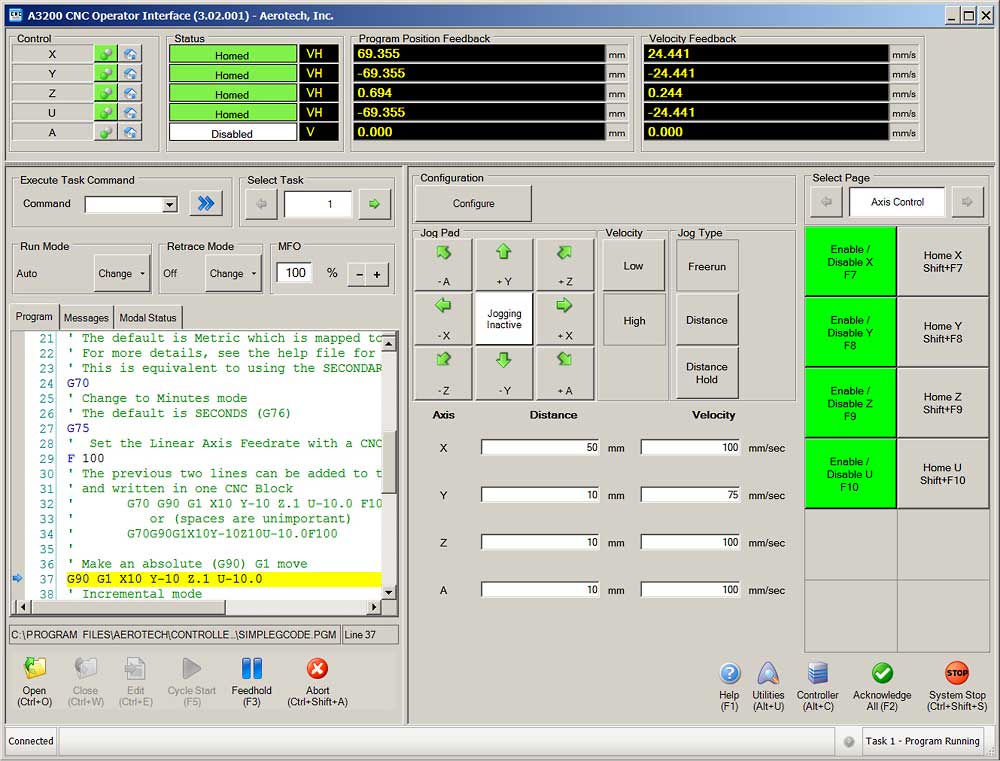 软件A3200 CNC Operator Interface-光电汇